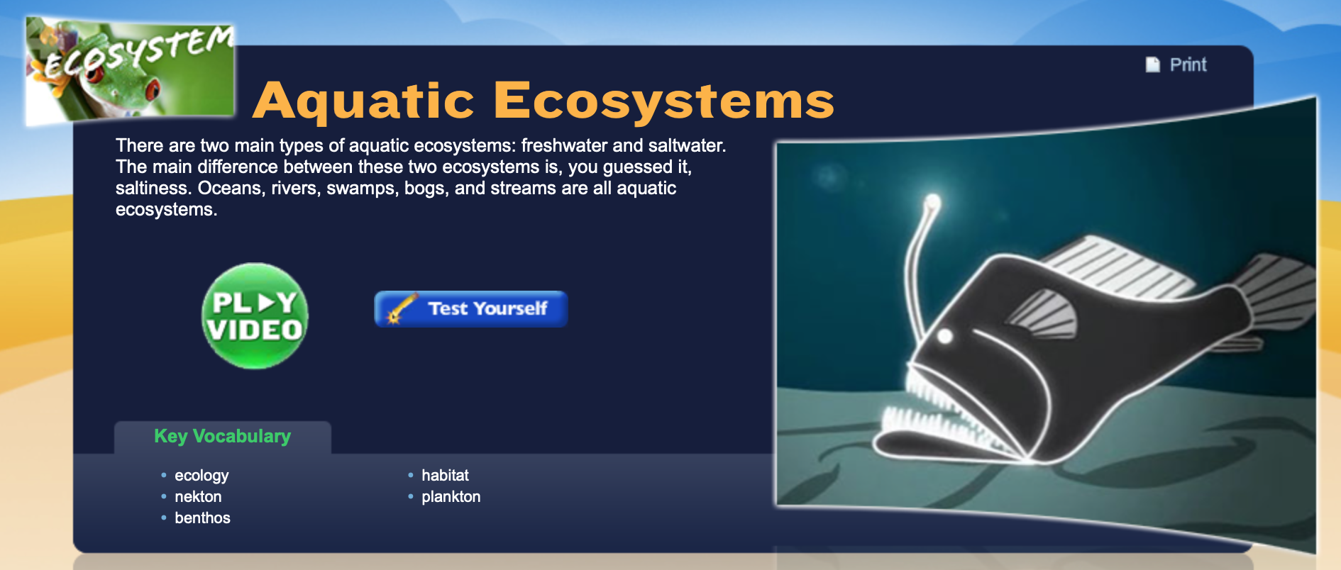 Study Jams: Aquatic Ecosystems – Anastasis Science Genius Hub